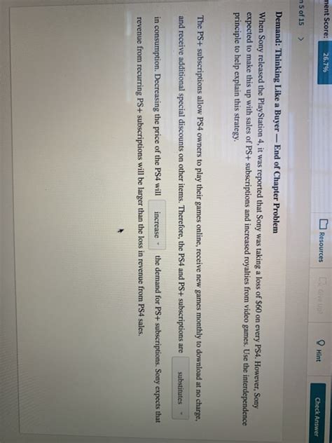 Solved Ment Score 26 7 Resources C Glve Up Hint Check Chegg
