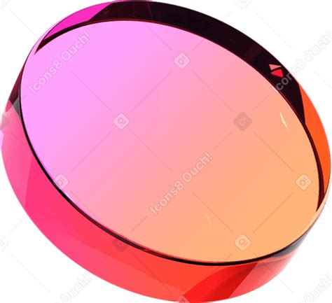 3D Полупрозрачная градиентная линза в PNG, SVG