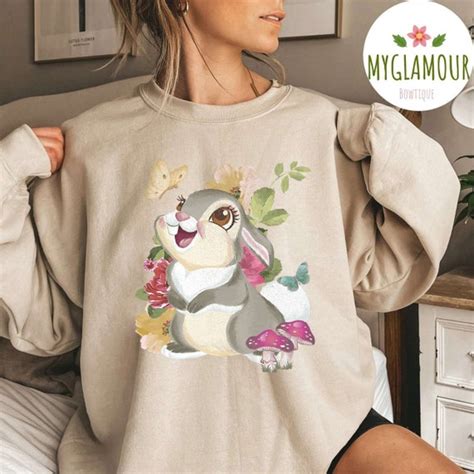 Disney Bambi Thumper Vintage Floral Sweatshirt Bambi Shirt Etsy