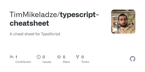 Github Timmikeladzetypescript Cheatsheet A Cheat Sheet For Typescript