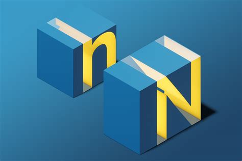 Cube 3d Font Isometric View 04 Gk Mockups Store