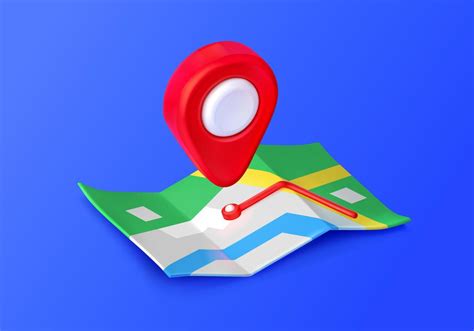 Icon Of 3d Map With Red Pin Location Tag 16263795 Vector Art At Vecteezy