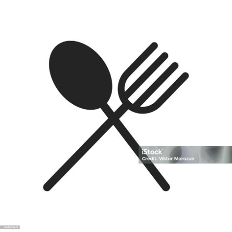 칼의 실루엣 포크 나이프 숟가락 로고 타입 메뉴 벡터 그림입니다 0명에 대한 스톡 벡터 아트 및 기타 이미지 0명 그릇
