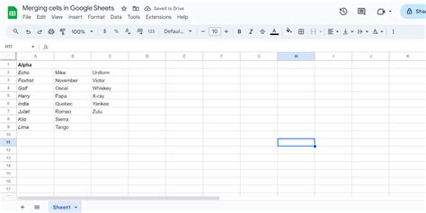 Como mesclar células no Planilhas Google