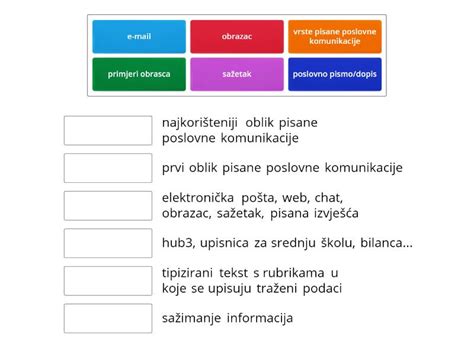 Pisana Poslovna Komunikacija Match Up