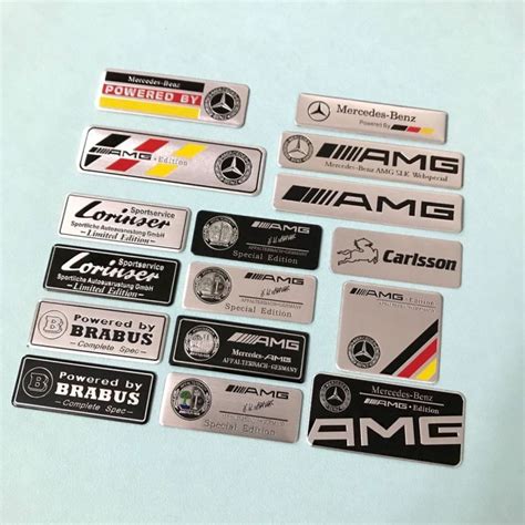 LAIFU Benz Metal Car Body Nameplate Sticker Auto Rear Emblem Badge For