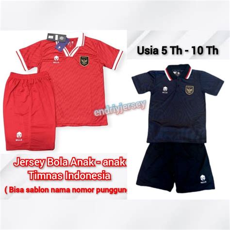 Jual JERSEY BOLA ANAK TIMNAS INDONESIA GRADE ORI BISA PAKE NAMA NOMOR PUNGGUNG Shopee Indonesia