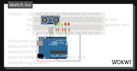 Ultraschall Wokwi ESP32 STM32 Arduino Simulator