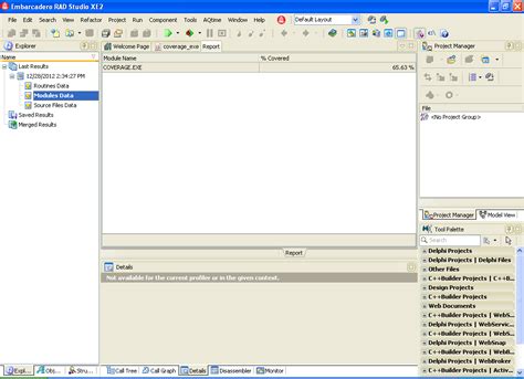 Light Coverage Profiler Results Of The Modules Data Category Aqtime