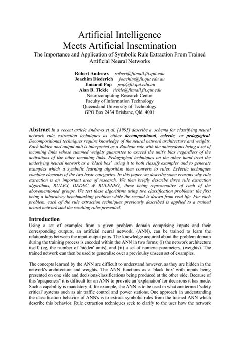 Pdf Artificial Intelligence Meets Artificial Insemination The