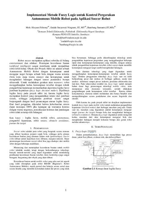 pdf implementasi metode fuzzy logic untuk kontrol pergerakan