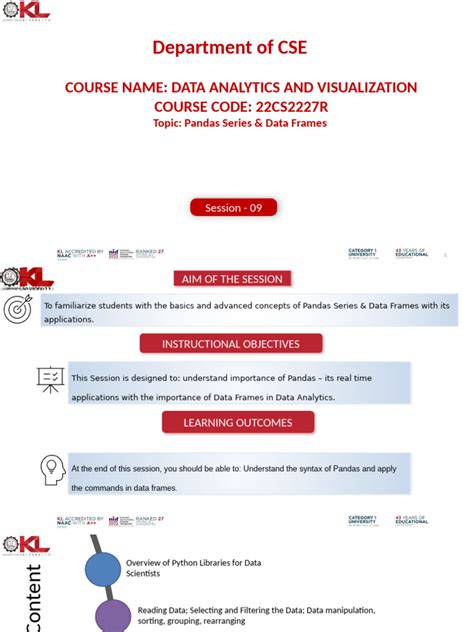 Co31pandas Series And Data Frame Pdf Software Engineering Computing