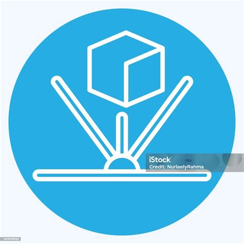 Hologramme Dicône Lié Au Symbole De Visualisation 3d Style Yeux Bleus