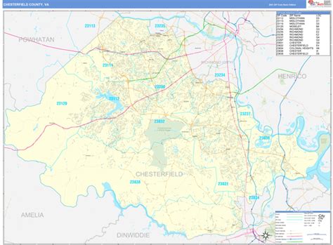 Chesterfield County Va Zip Code Map United States Map
