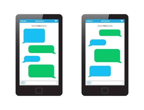 Mobile Phone Screen Messaging Text Boxes Empty Bubles — Stock Vector © Dezidezi 153171584