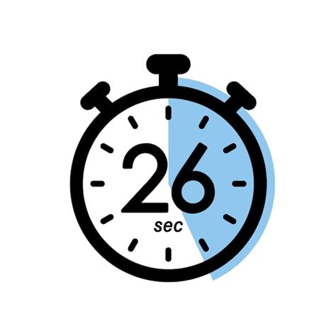 Premium Vector Twenty Six Seconds Stopwatch Icon Timer Symbol 26 Sec Waiting Time Vector
