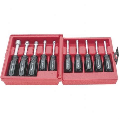 Xcelite Nut Driver Set 10 Pc 4 To 13 Mm Solid Shaft Plastic