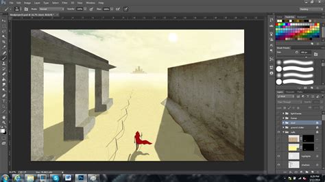 Line Of Poles And Character Shadow Added The Character S Shadow Using The Same Perspective