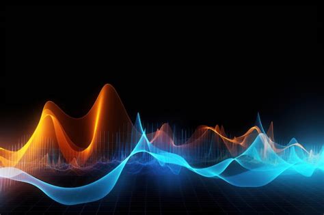 Premium Photo Digital Waveform Abstract Technological Design With
