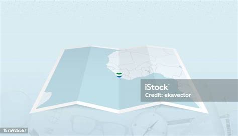 旅行の抽象的背景に地図の輪郭にシエラレオネの旗を持つシエラレオネの地図 アフリカのベクターアート素材や画像を多数ご用意 アフリカ