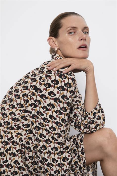 Printed Midi Dress Print Dress Printed Dresses Zara Home Stores