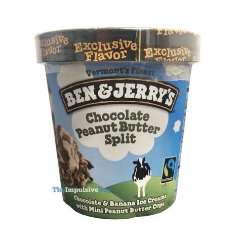 REVIEW Ben Jerrys Exclusive Flavor Chocolate Peanut Butter Split Ice Cream Chocolate