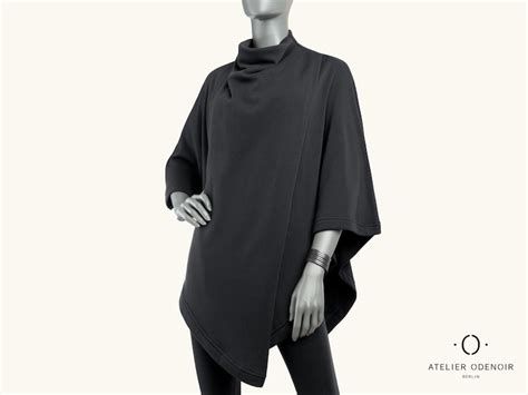 Unisex Black Poncho Black Cape Gender Neutral Poncho Etsy
