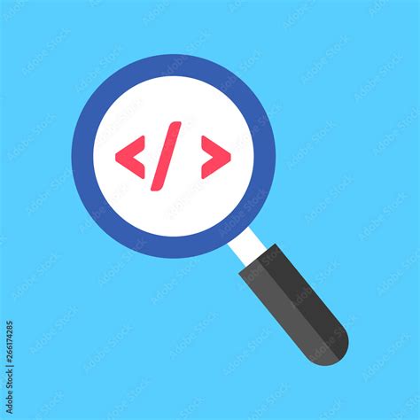 Code Review Inspect Element Concepts Magnifying Glass With Code