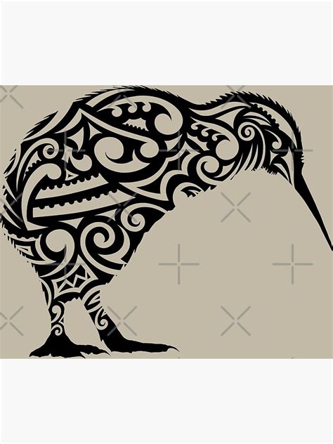 Kiwi Bird Koru Pattern Poster For Sale By Kiwidom Redbubble