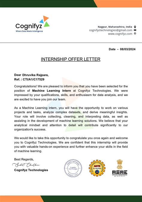 Dhruvika Rajpara On Linkedin Internship Cognifyz Excitedtolearn