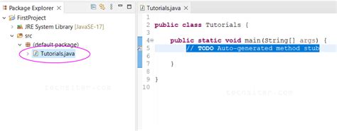 How To Start Creating Java Class In Eclipse