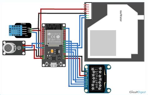 Air Quality Monitoring System Circuit Diagram