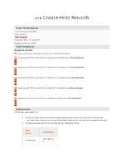 4 7 8 Create Host Records Docx 4 7 8 Create Host Records Your Performance Your Score 0 Of 6 0