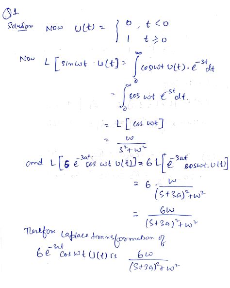 [solved] 1 [3 Marks] Derive The Laplace Transforms For The Following Time Course Hero