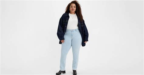Classic Straight Womens Jeans Plus Size Light Wash Levis® Us
