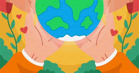 하트가 그려진 지구본을 들고 있는 한 무리의 손 벡터 Unsplash의 지구 이미지