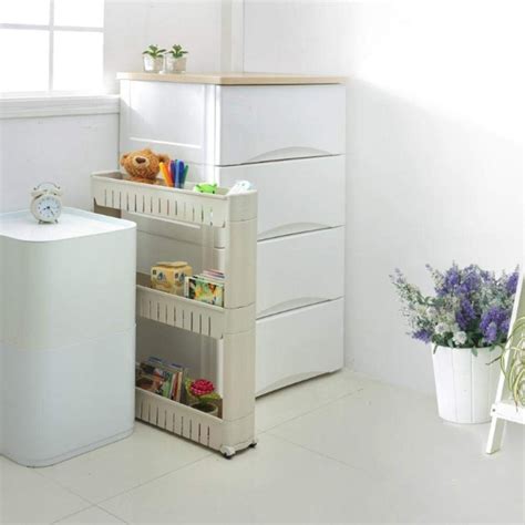 Подвижен шкаф на колелца с 3 и 4 рафта