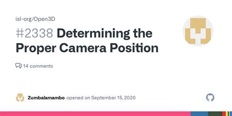 Determining The Proper Camera Position · Issue 2338 · Isl Orgopen3d