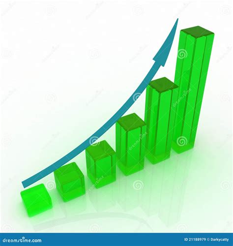 3d Growing Business Graph Stock Illustration Illustration Of Arrow