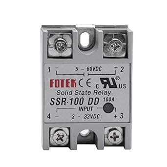 NCElec SSR 100DD DC DC 100A 3 32V DC 5 60V Solid State Relay Amazon