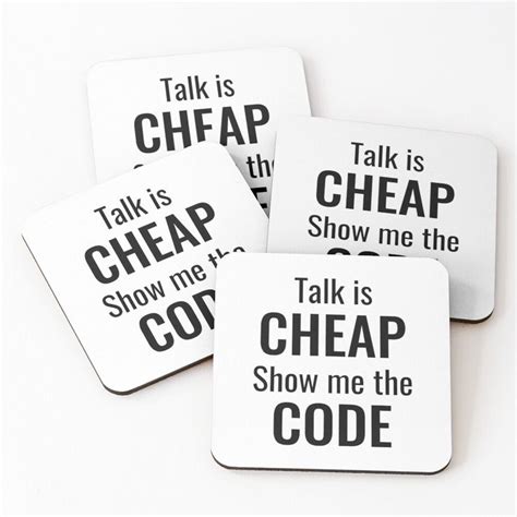Coding Programmer Funny Quote Coasters Set Of 4