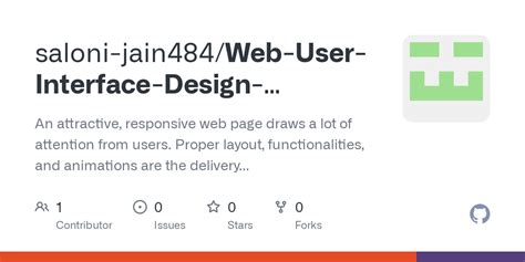 Github Saloni Jain484web User Interface Design Techniques An Attractive Responsive Web Page