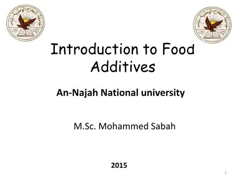 introduction to food additives docslib