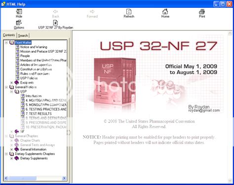 USP NF 2009 United States Pharmacopeia 32 National Formulary 27