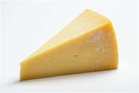 Aged Cheddar Cheese Wedge On A Light Background Premium Ai Generated