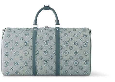 Louis Vuitton Keepall Bandouliere 50 Monogram Washed Denim Coated