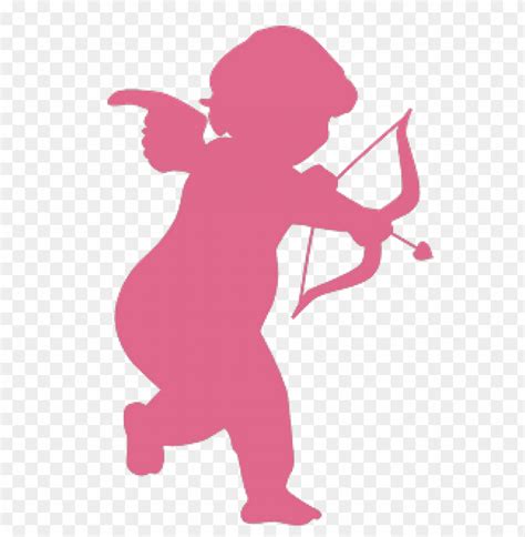 Free Download Hd Png Cute Pink Cupid Silhouettesupid Png Images