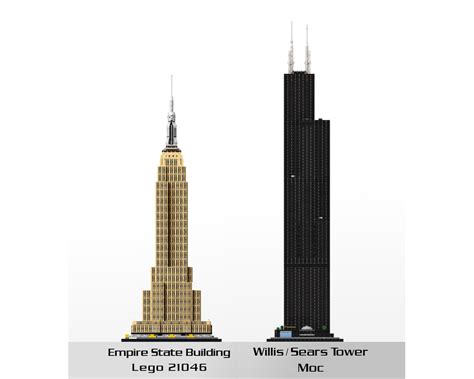 Lego Moc Willis Tower Sears Tower 1800 Scale By Spbrix Rebrickable