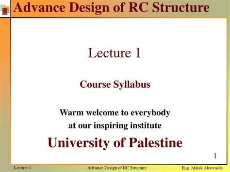 PPT Advance Design Of RC Structure PowerPoint Presentation Free Download ID 4503168