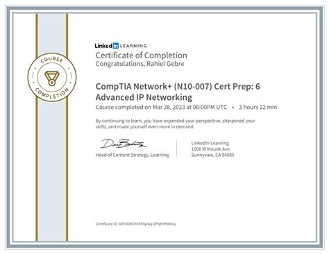 rahiel gebre on linkedin certificate of completion